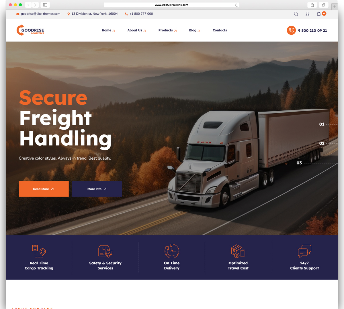 Best Transportation & Logistics WordPress Themes - Fajar Magazine