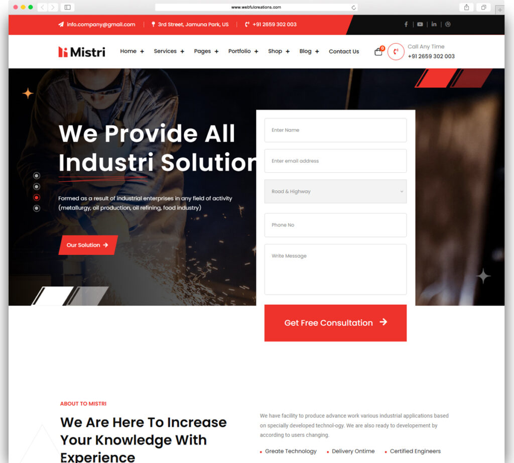 Best Factory & Industrial WordPress Themes - Fajar Magazine