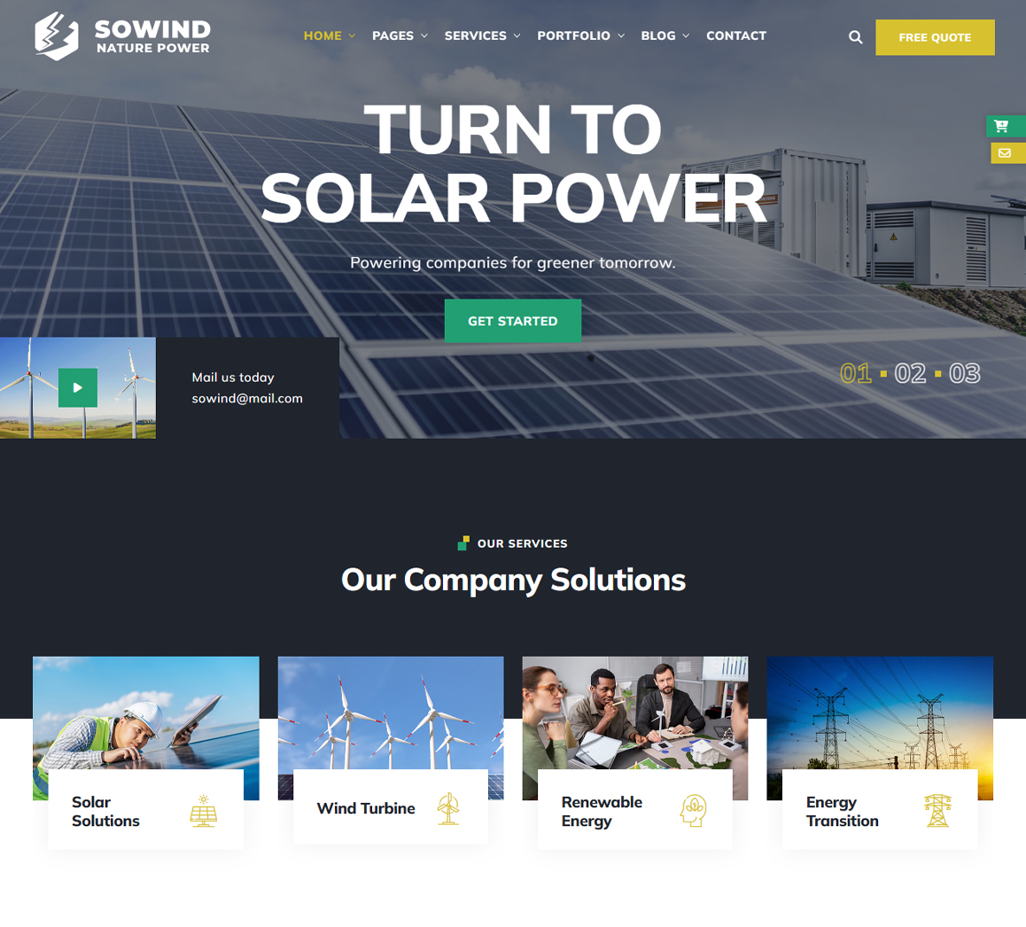 Best Renewable Energy WordPress Themes - Fajar Magazine