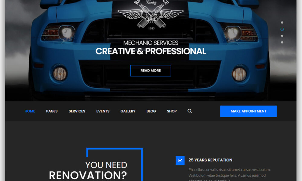 Best Car Mechanic WordPress Themes - Fajar Magazine