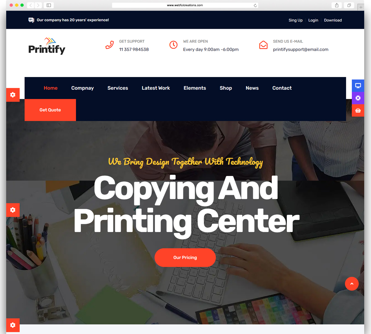 Best Printing Company WordPress Themes - Fajar Magazine