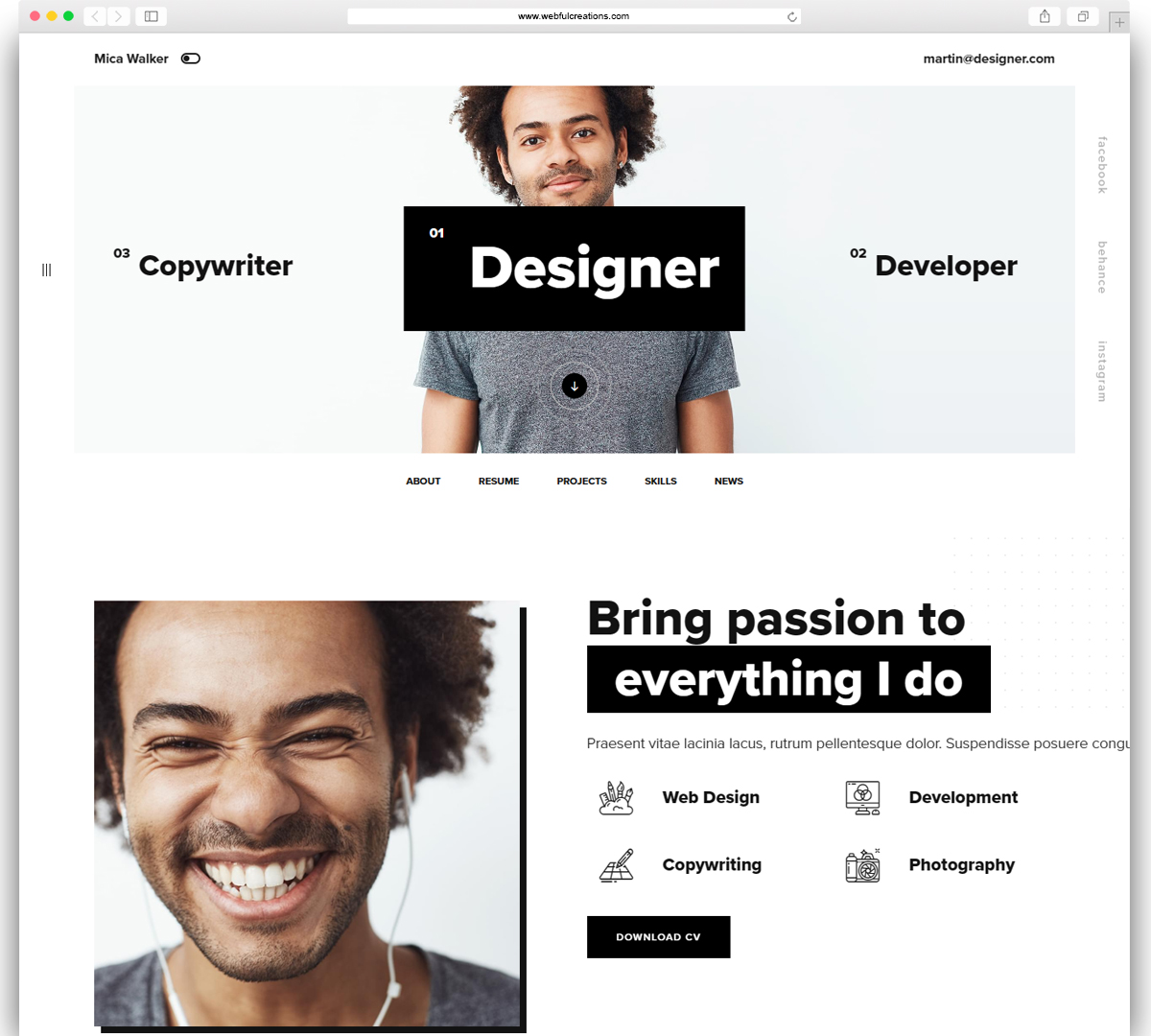 Best Resume & CV WordPress Themes - Fajar Magazine