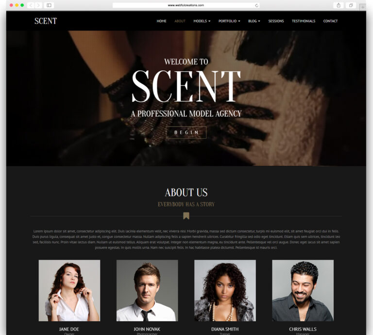 Best Model Agency WordPress Themes - Fajar Magazine