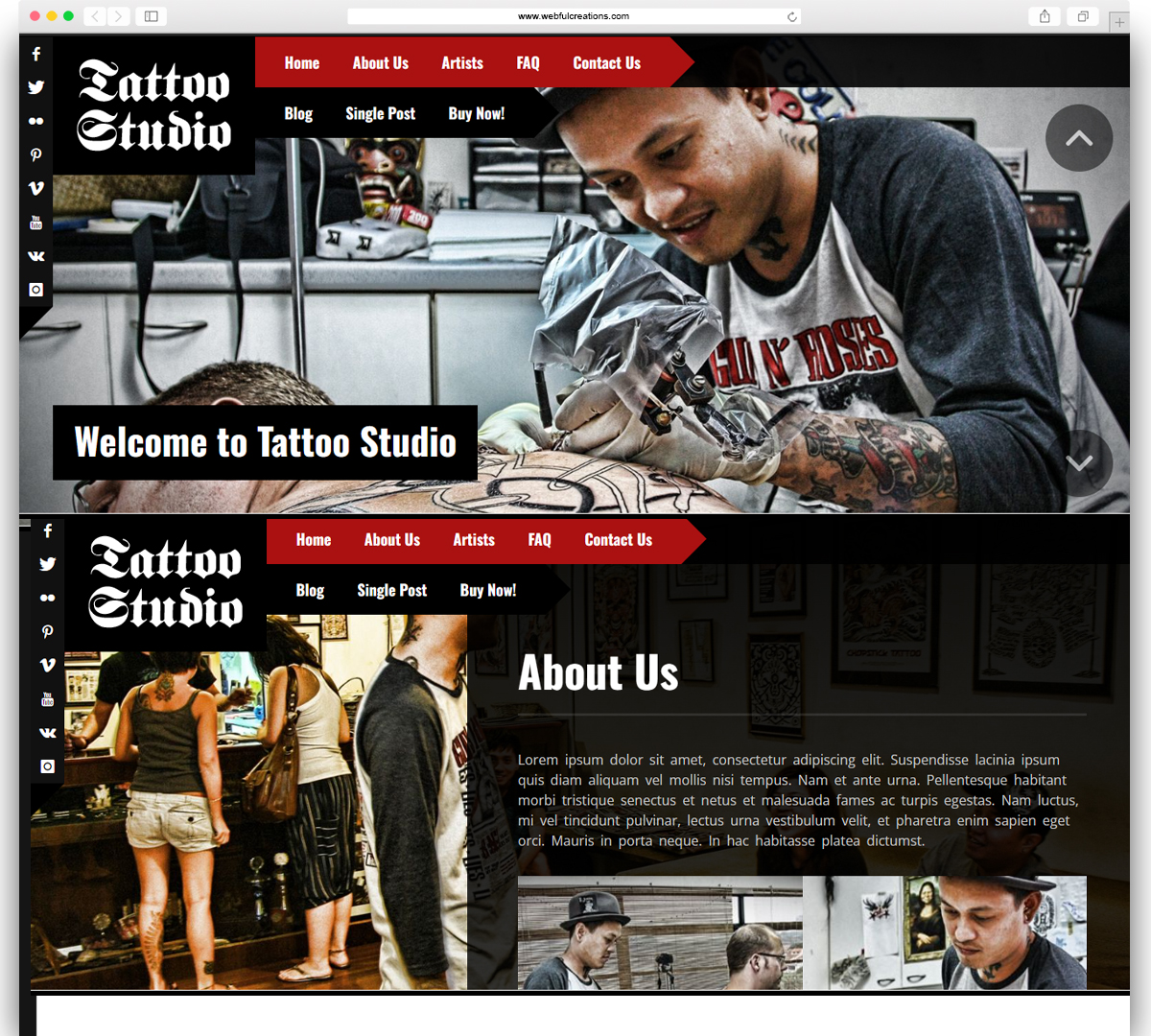 Best Tattoo Studio WordPress Themes - Fajar Magazine